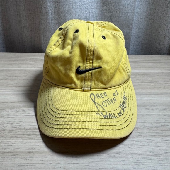 Nike | Accessories | Nike Yellow Dad Hat Embroidered Swoosh Custom ...